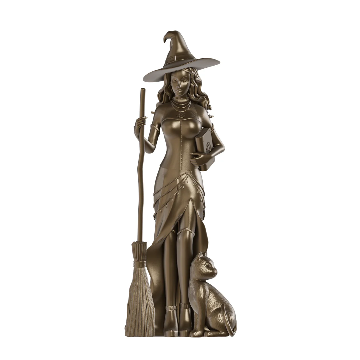 Witch Statue (Bronze) | Decor and Props