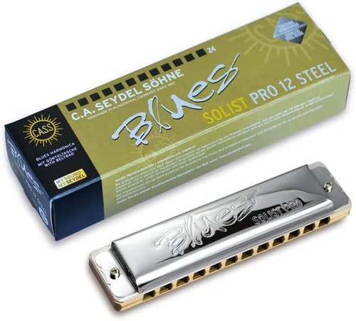 Seydel Blues Solist Pro 12 Steel Solo Harmonica - C Key | Harmony Yard