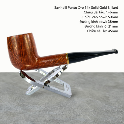 Savinelli Punto Oro 14k Solid Gold Billiard | pennsouls