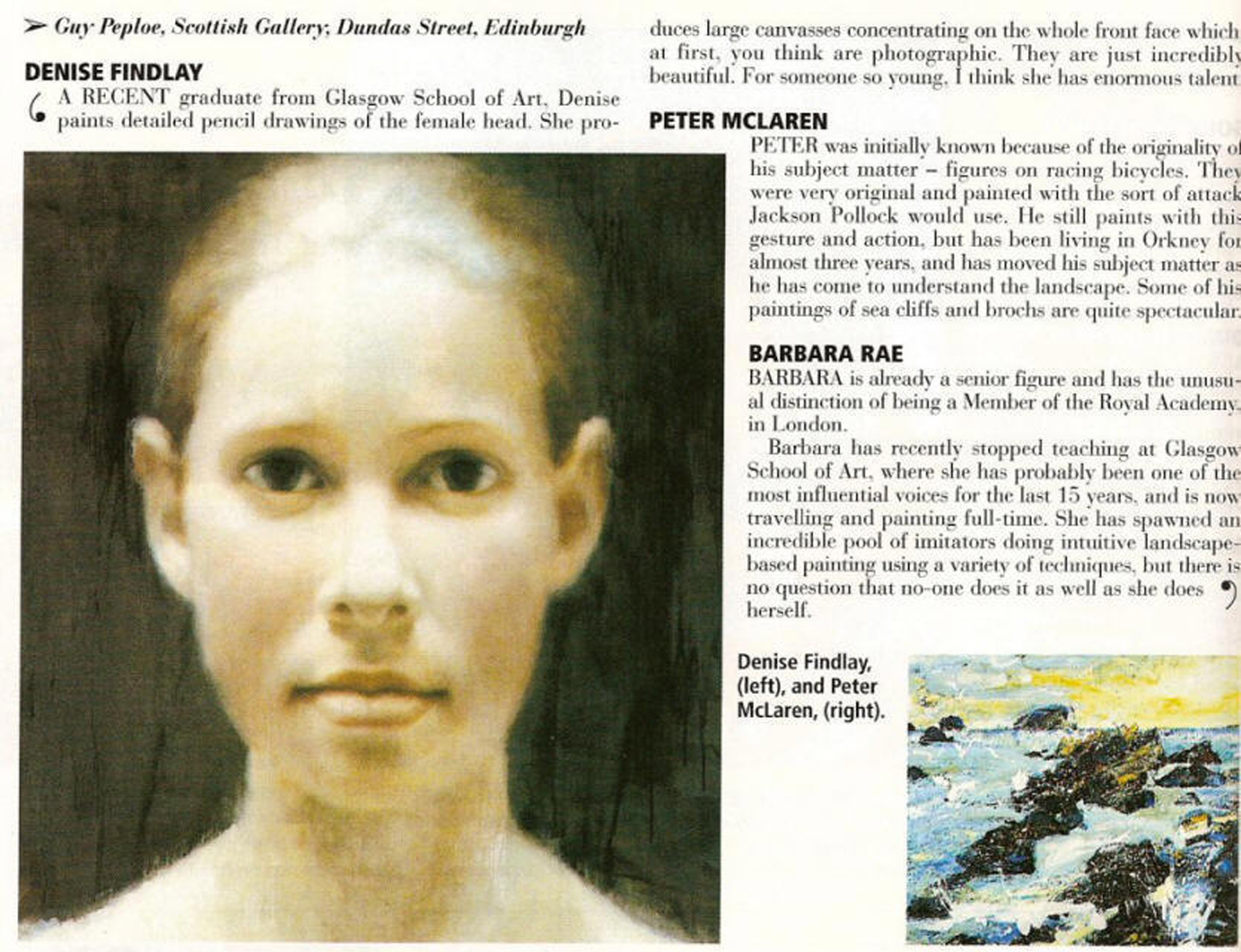 Denise Findlay Scottish portrait and figurative artist