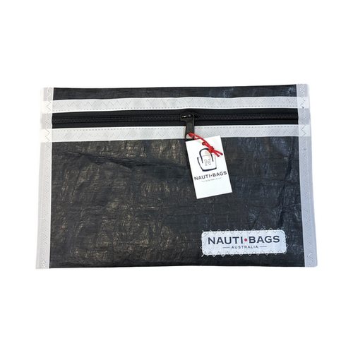 Carbon Zip Up Folder -Black | nautibags