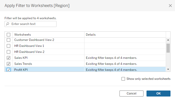 Tableau Quick Tip: Apply Filter to All Views on Dashboard