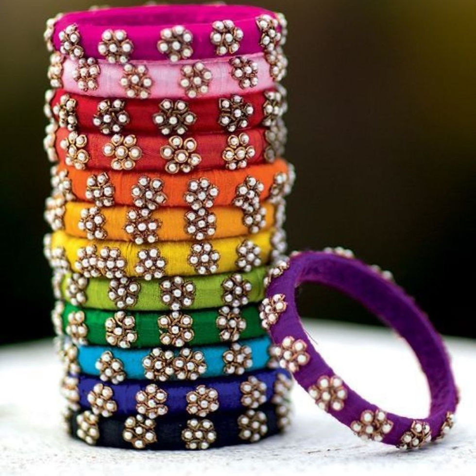 Explore The Vibrant Designs of Multi Colour Bangles | South Indian Jewels