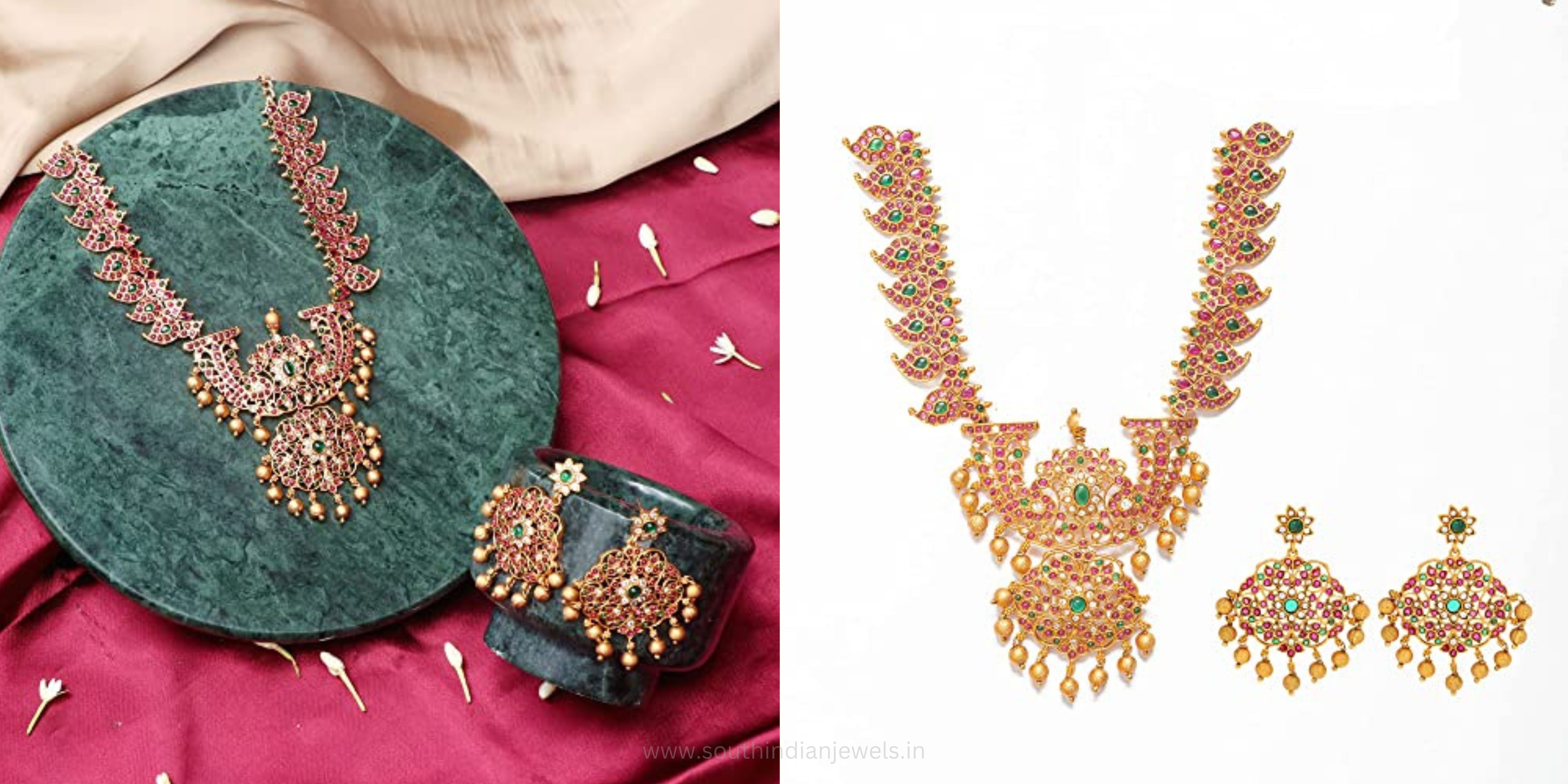 Latest Long Mango Haram Designs In Gold Shade You Can't Miss | South ...
