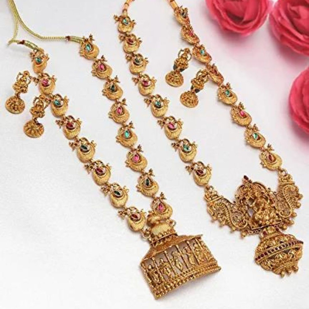 Traditional Long Necklace Combo Set | South Indian Jewels