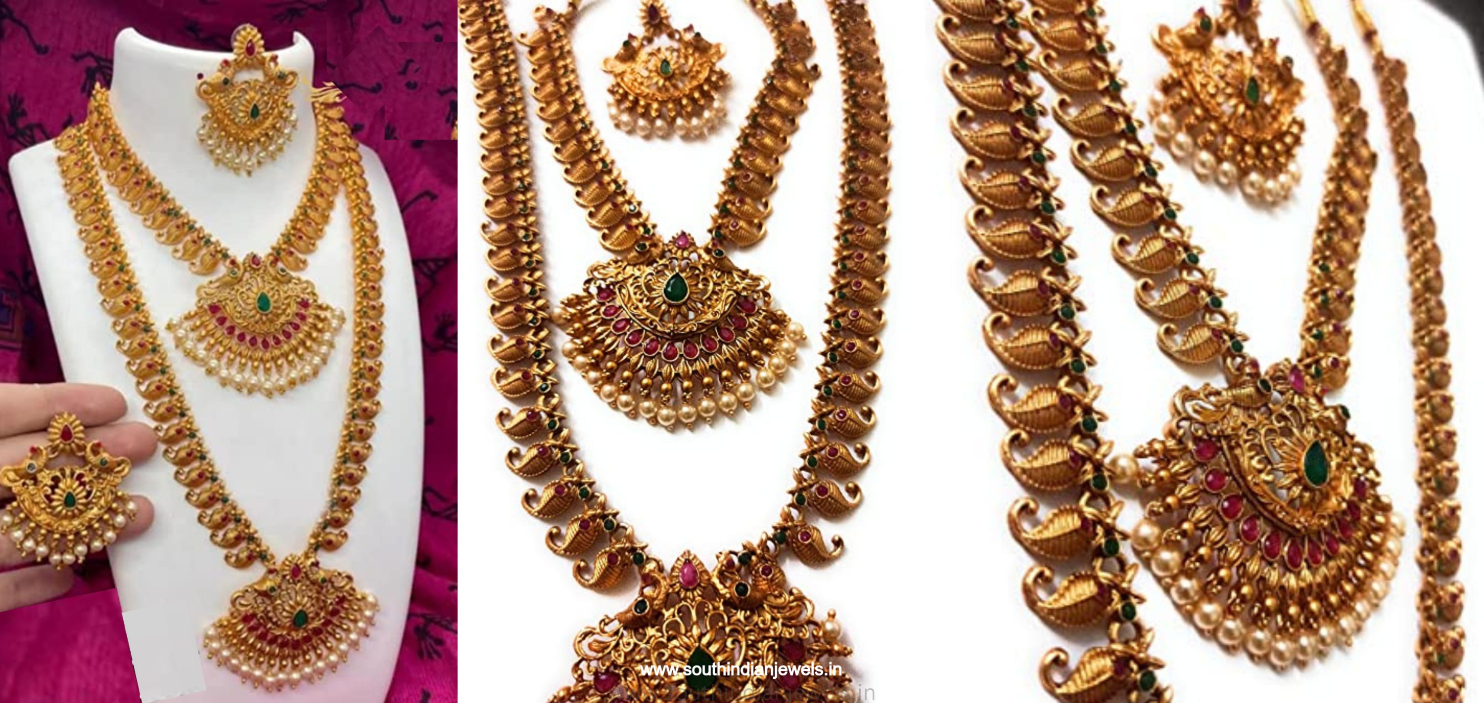 Latest Long Mango Haram Designs In Gold Shade You Can't Miss | South ...