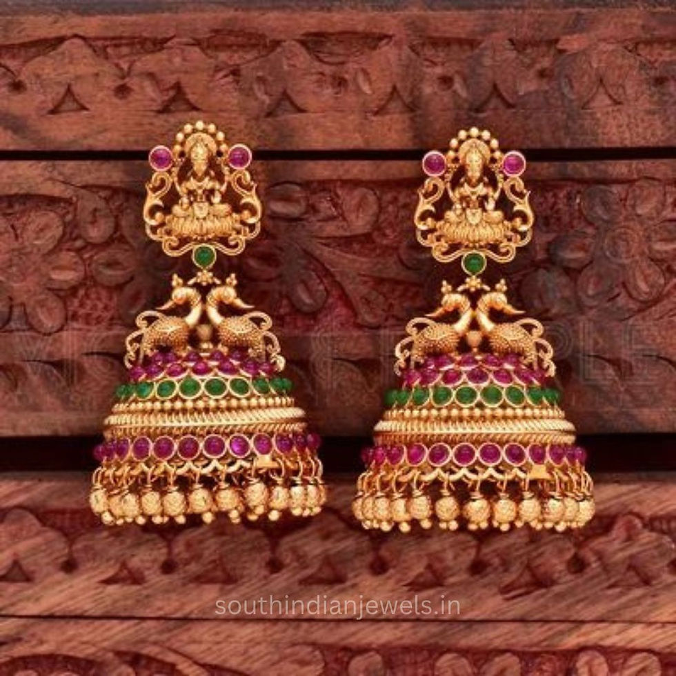 Latest Temple Jhumkas Designs | South Indian Jewels