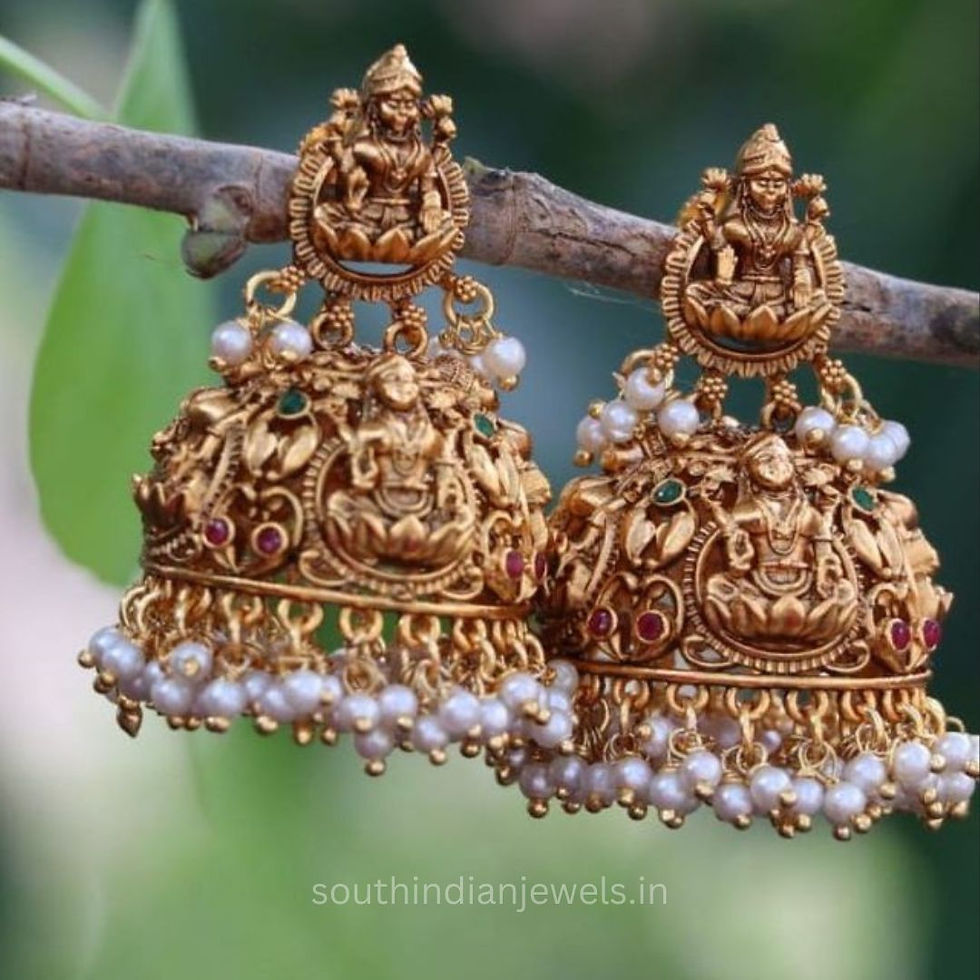 Latest Temple Jhumkas Designs | South Indian Jewels