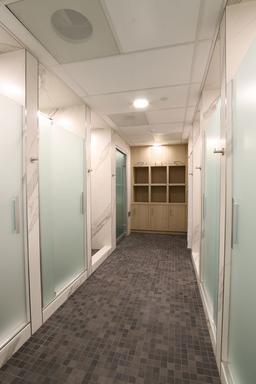 Modern Corporate Locker Room Renovation | Inside Architecture
