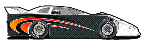 1/5th Scale Carbon Swoosh - Late Model | customrcwraps
