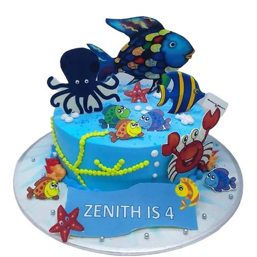 SEA AQUARIUM CAKE 01 | Baker's Heart