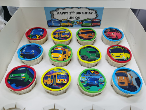 TAYO BUS CUPCAKES | Baker's Heart