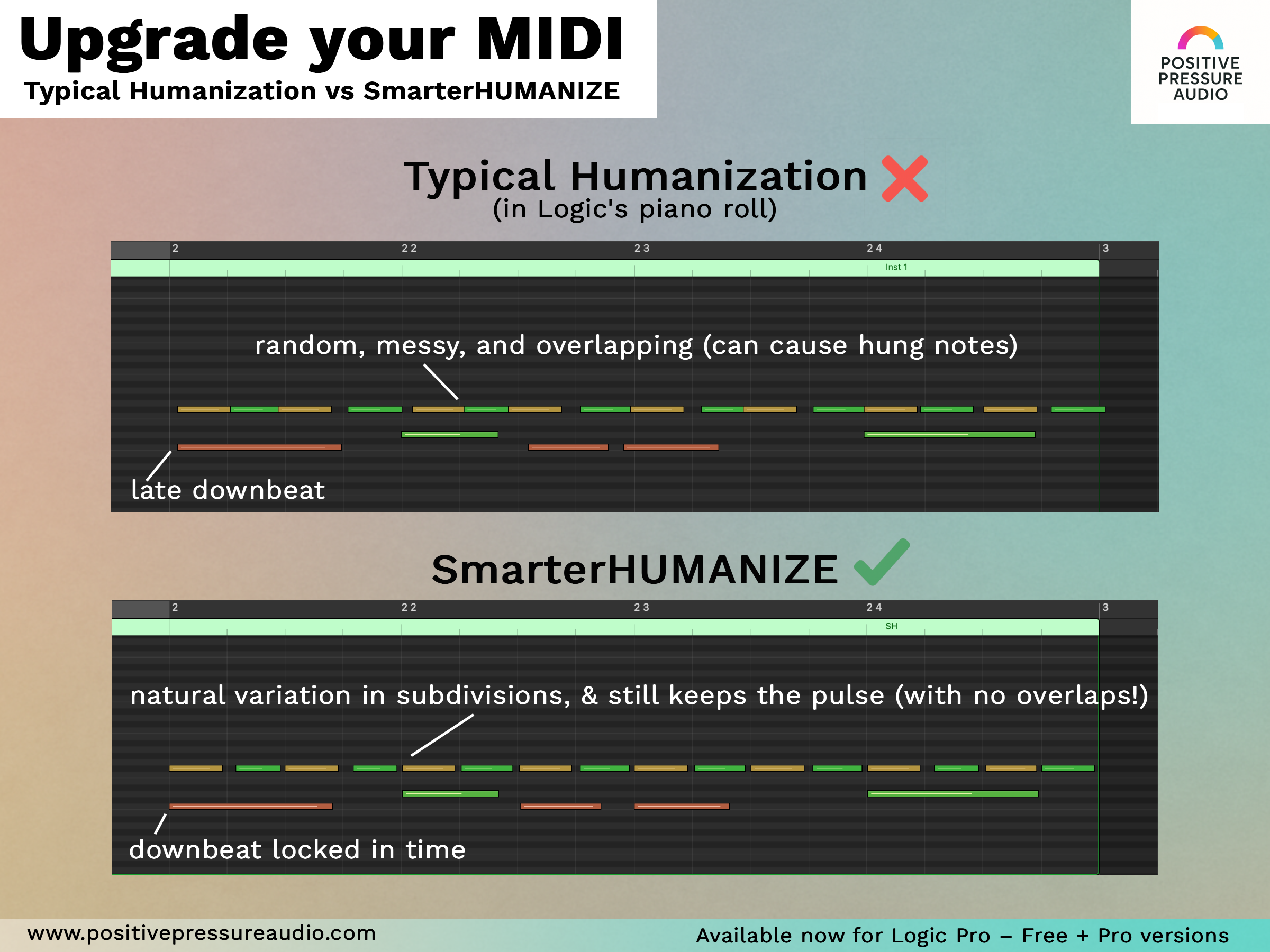 SmarterHUMANIZE 2.0 — Musical MIDI Humanization for Logic Pro (Now with Free Lite Version ...