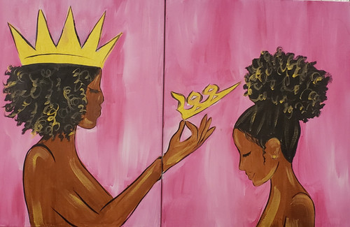 "PASSING THE CROWN" | paint-sip-eat-repeat