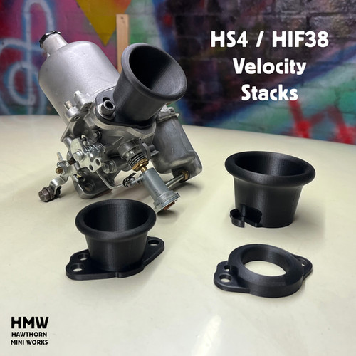 HS4 / HIF38 Velocity Stack Set - 4x Ram Pipes | Hawthorn Mini Works