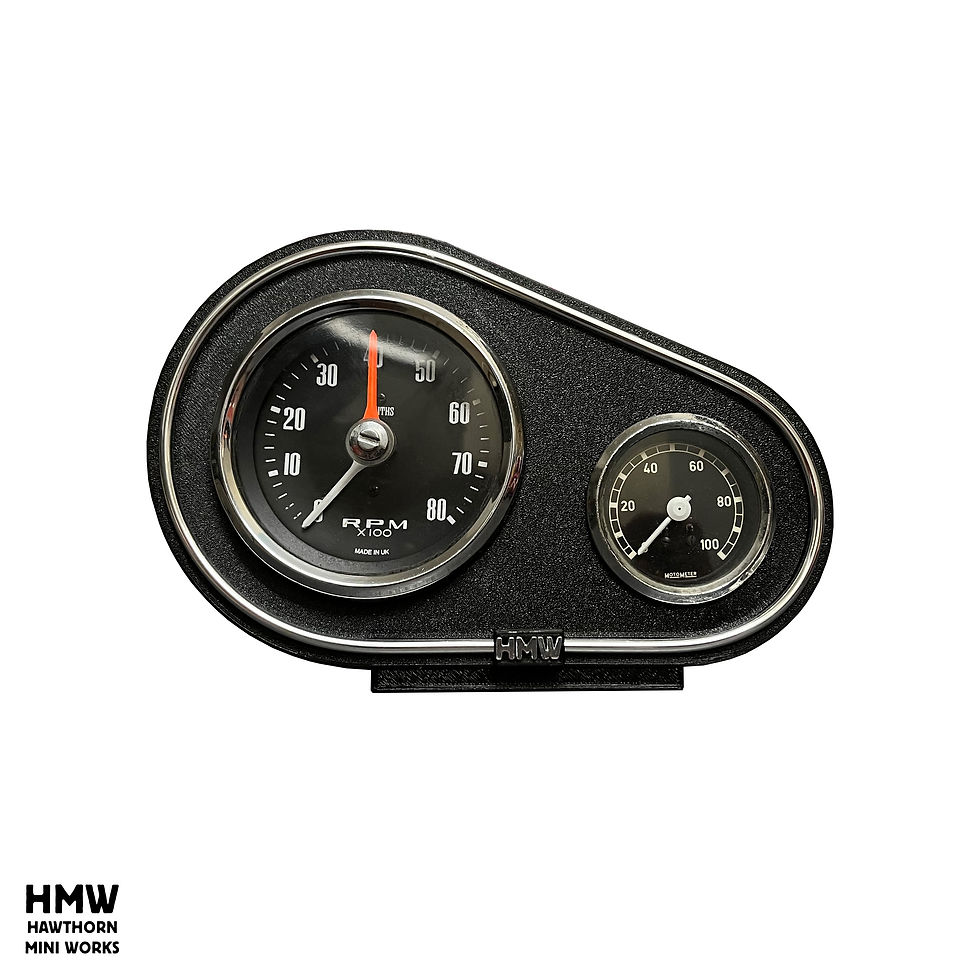 80mm (Rev Counter) and 52mm Gauge Pod Binnacle - Chrome and Carbon ...