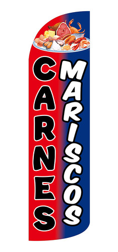 FMF-1213 CARNES Y MARISCOS WINDLESS FLAG | flags and more flags