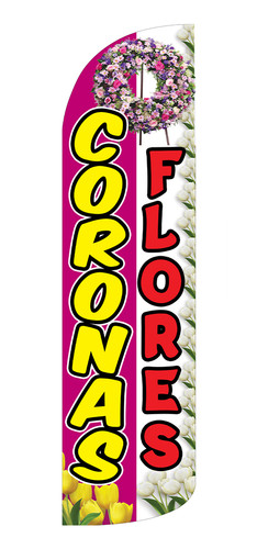 FMF-1145 CORONAS Y FLORES WINDLESS FLAG | flags and more flags