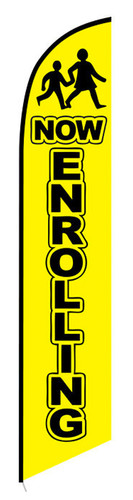 FMF-1254 NOW ENROLLING WINDLESS FLAG | flags and more flags