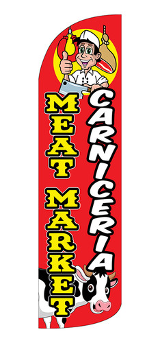 FMF-983 MEAT MARKET / CARNICERIA WINDLESS FLAG | flags and more flags