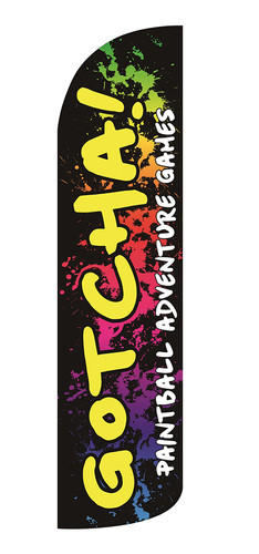 FMF-370 GOTCHA PAINTBALL ADVENTURE GAMES WINDLESS FLAG | flags and more ...