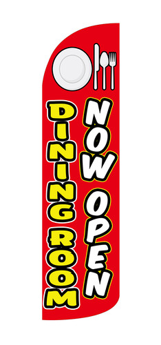 FMF-912 DINING ROOM NOW OPEN WINDLESS FLAG | flags and more flags