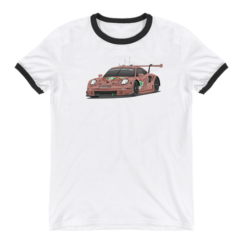 2018 911 RSR Pink Pig White Tee | Pcarwhisperer