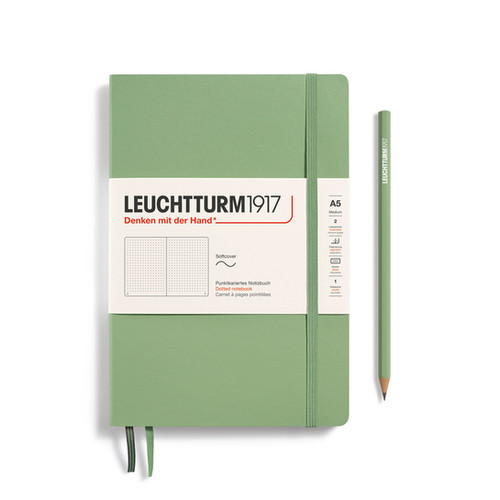 Leuchtturm1917 A5 Dot Grid SOFTCOVER Notebook - Sage | Bigger Dreams Co