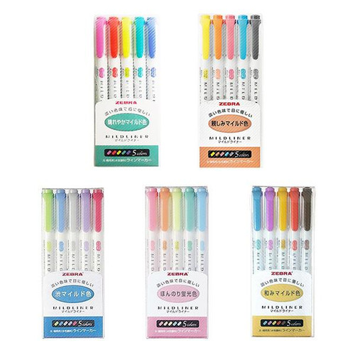 Zebra Mildliner Highlighters - Pack of ALL 25 Colours | Bigger Dreams Co