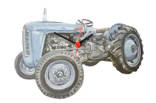 Lark Rise Wooden Clocks - Grey Ferguson Tractor | HHE