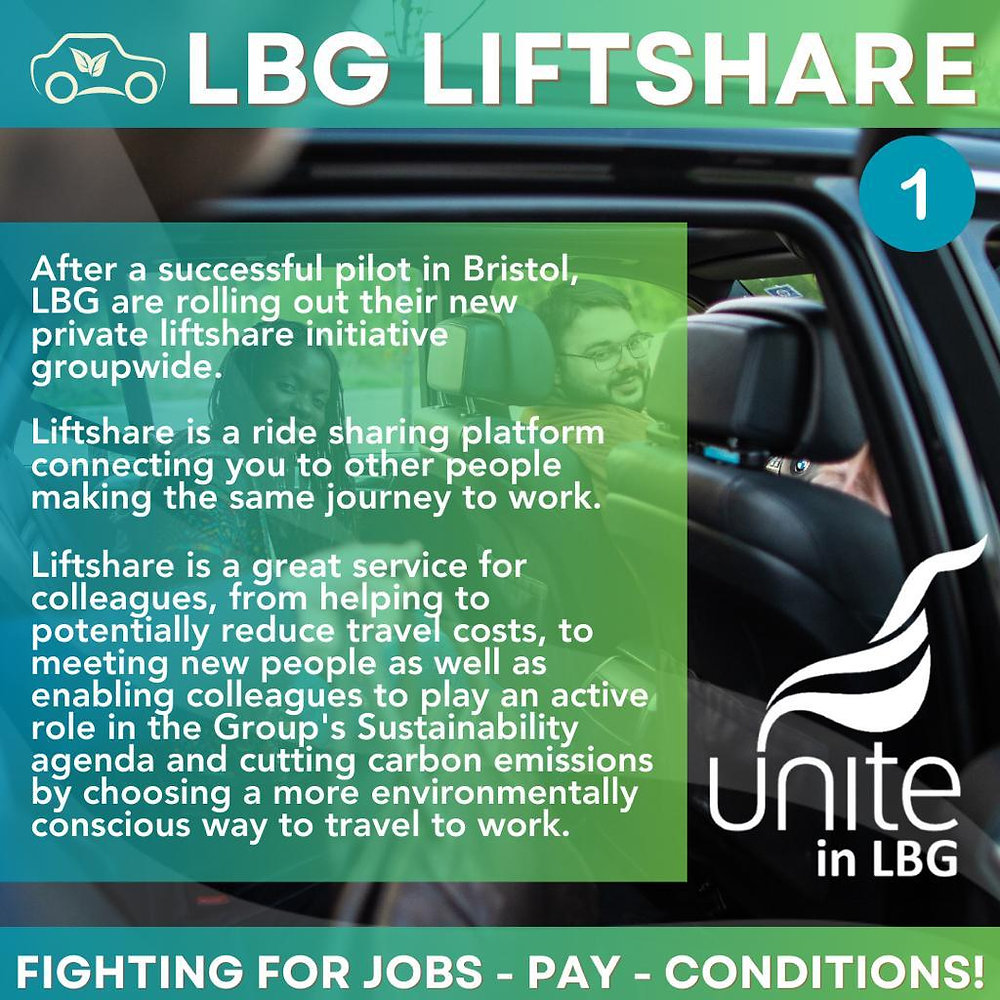 LBG rolls out Liftshare initiative groupwide