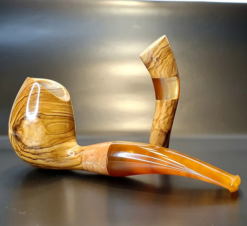 Honey Olive pipe with tamperTobacco pipes | DS Djuragin Pipeswww ...