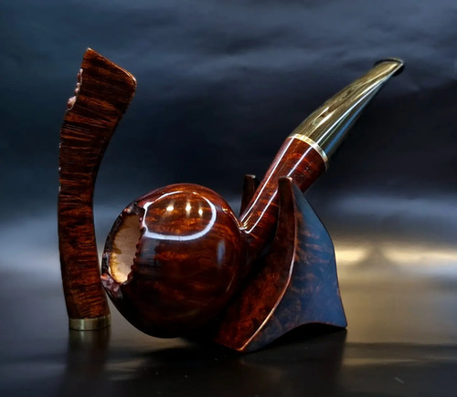Dragon's eye pipe with tamper and pipe stand 132/24Tobacco pipes | DS ...
