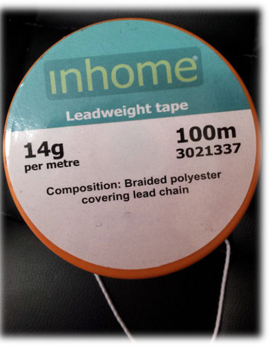 Lead Weight Tape 14 g per Metre | Shipley Haberdashery