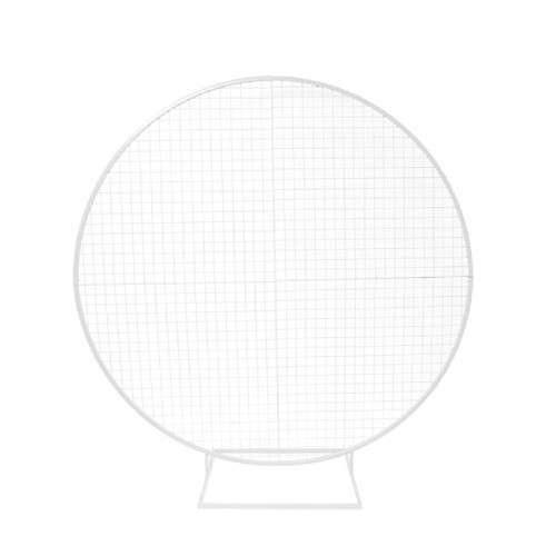 2m White Circular Mesh Hoop | Geelong Party Hire