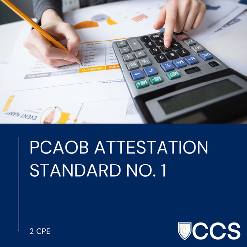 PCAOB Attestation Standard No. 1 | CPE Training Events