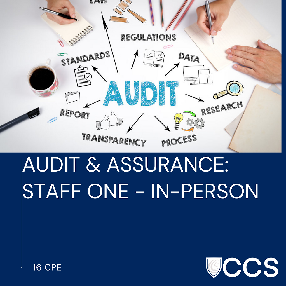 Audit & Assurance: Staff One - In-Person | CPE Training Events