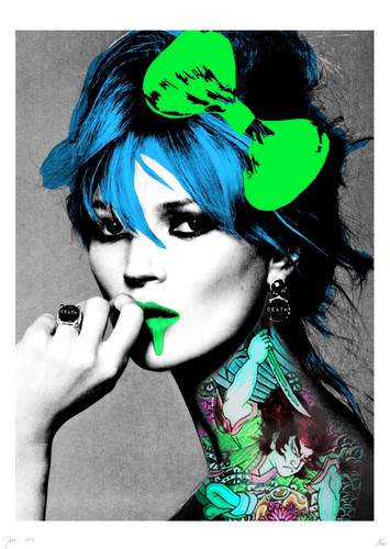 Kate Moss Drip Tattoo Green | POULPIK GALLERY