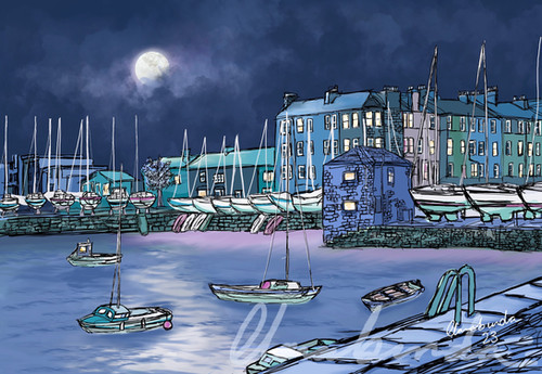 Fisherrow Harbour illustration | Clarabunda