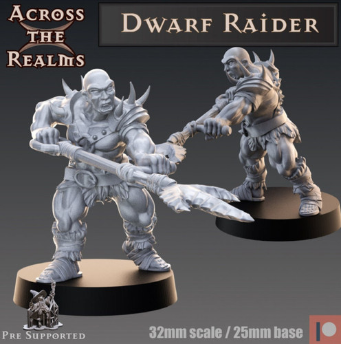 Tabletop Miniatures Dwarf Raider | from Across the Realms | DnD ...
