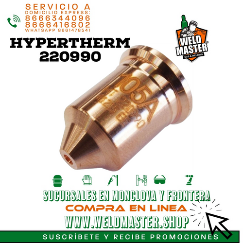 Boquilla De Plasma 220990 Powermax 105 Hypertherm | Weld Master