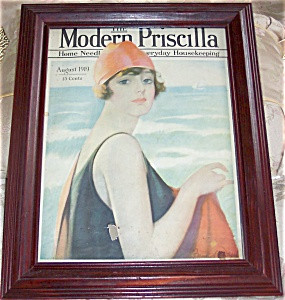 Modern Priscilla Magazine Lady Swimmer At Beach Frank Desch | LesMystique