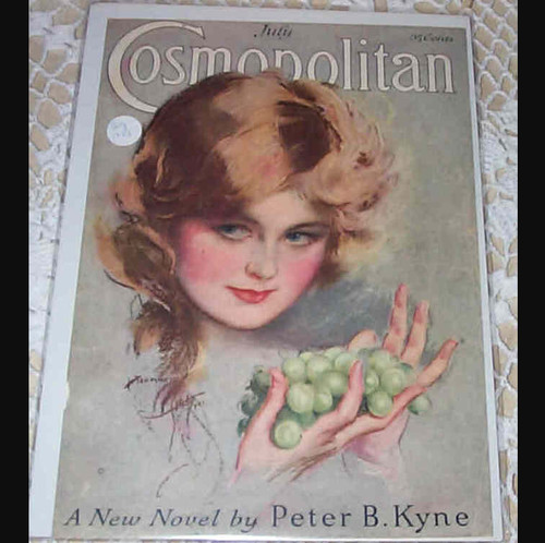 1923 Vintage Harrison Fisher Cosmopolitan Magazine Art Cover Kitchen ...