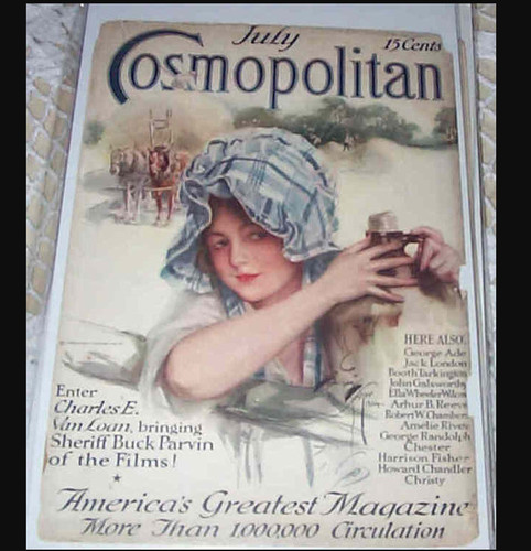 1915 Vintage Harrison Fisher Cosmopolitan Magazine Cover Art Country ...