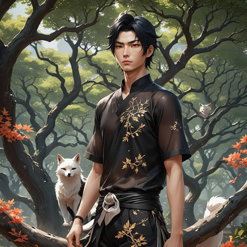 Hiro - Kitsune, Male Spirit Companion | The Witch's Vault
