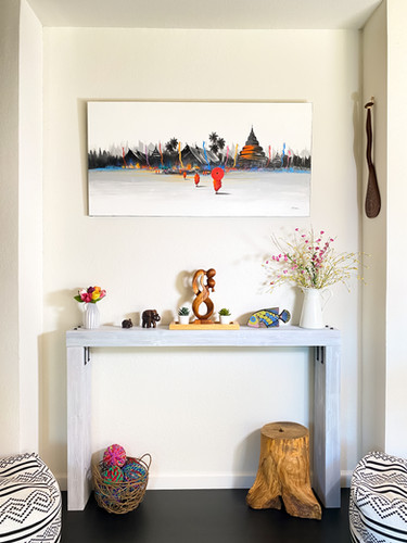 Whitewashed High Console Table | Jason James Designs