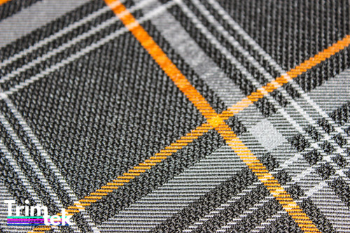 Orange Stripe Plaid Fabric - Golf Mk7 Style | Trimtek Australia