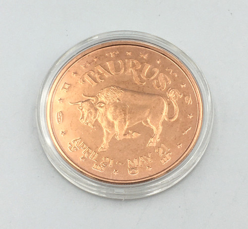 Zodiac Taurus Copper Coin | Rock-n-Granny
