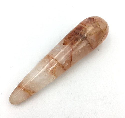 Fire Quartz AKA Hematoid Quartz Wand | Rock-n-Granny