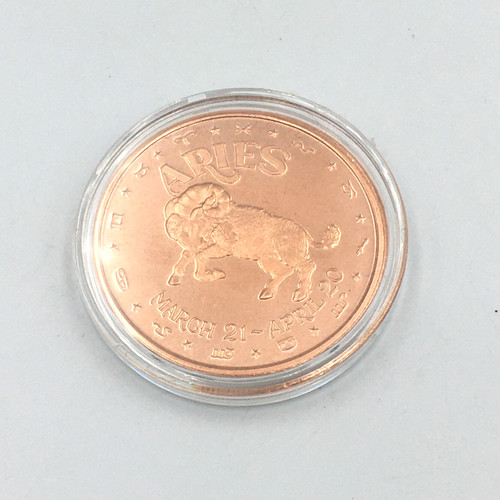 Zodiac Aries Copper Coin | Rock-n-Granny